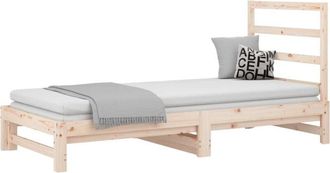 vidaXL Tagesbett Ausziehbar 2x(90x190) cm Massivholz Kiefer vidaXL