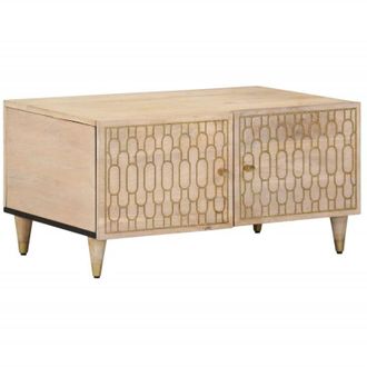 vidaXL Table basse 80x50x40 cm bois de manguier massif Vidaxl