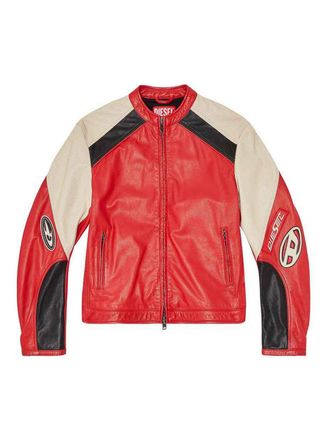 Diesel Blouson En Cuir - Rouge