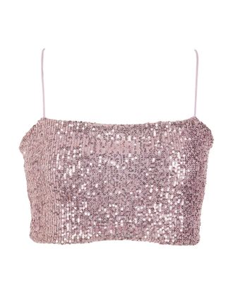 8 by YOOX SEQUIN CROP TOP