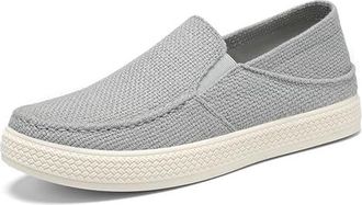 Alexis Leroy Chaussures Homme Slip on Respirantes de Marche Confortables pour Travail, Sport et Conduite Gris Basique 43 EU