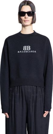 Balenciaga BB Logo Cropped Sweater