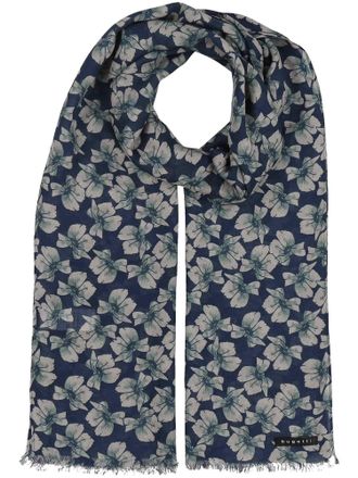 Bugatti Schal | Floral Print | 68 x 180 cm | Floral | Modal und Wolle Navy