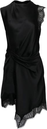 A.L.C. Drapiertes Minikleid mit Spitzenbesatz - Schwarz