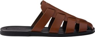 Prada mules en cuir - Marron