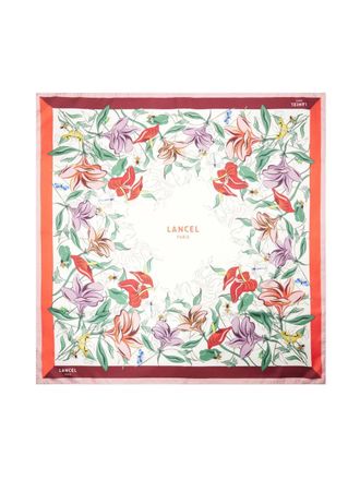 Lancel écharpe Tutti Fleuri - Blanc