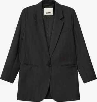 Isabel Marant Veste Nerix En Laine - Femme - Fonc&eacute; Anthracite - Taille34 - Isabel Marant