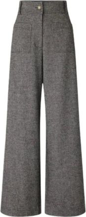 Sessun Femme, Pantalons, Gris, Taille: 34 FR Manhatti Pantalon Large