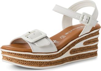 Tamaris Damen Klassische Ballerinas, Frauen Flats,Comfort Lining,TOUCHit-Fu&szlig;bett,Slip-ons,klassisch elegant,Ballerinen,White,40 EU