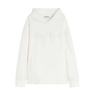 Max Mara Femme, Sweatshirts et sweats &agrave; capuche, Blanc, Taille: 40 FR SweaT-shirt en jersey