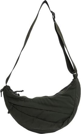 Generic Sac &agrave; bandouli&egrave;re en nylon pour femme, sac &agrave; bandouli&egrave;re raviolis, sac &agrave; main pour voyage en plein air, sac l&eacute;ger motif lune, Vert, 17.6inch