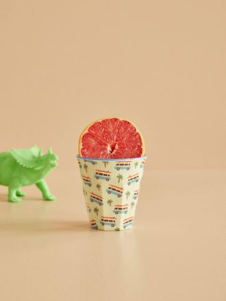 Rice Medium Melamin Becher - Blau - Car Print