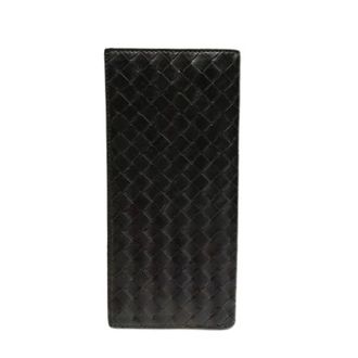 Bottega Veneta Portefeuille long pr&eacute;-poss&eacute;d&eacute; Intrecciato (bi-pli) - Femme - Pre-owned - Noir - Taille: ONE Size