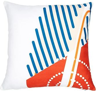 Bonamaison Le Jardin du Lin Dekorativer Kissenbezug, Baumwolle, mehrfarbig, 43 x 43 cm