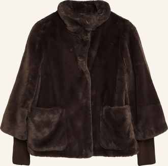 s.Oliver Black Label S.Oliver Black Label Kunstfell-Jacke braun