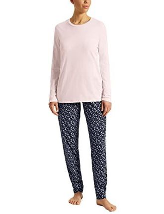 Uncover by Schiesser Schlafanzug Langarm Pyjama à Manches Longues, rosé, 48 Femme