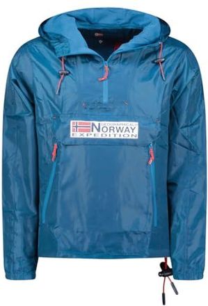 Geographical Norway Choupa Men - Veste Coupe Vent Homme Outdoor - Blouson Deperlant Manches Longues Hommes - Manteau Pluie Randonnee Saison Printemps Ete Automne Hiver (P