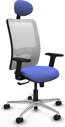 Piqueras y Crespo Remote-Arbeitsstuhl Zulema mit 2D-Armen, h&ouml;henverstellbarer Lendenwirbelst&uuml;tze und festem Kopfteil, ausgestattet mit 3 Positionen und Schneidschaum, W