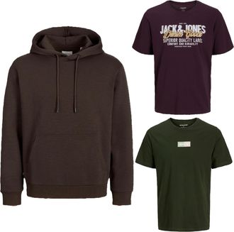 Jack & Jones Herren - Big Size Box 3 teilig - Sweat Hoodie Pullover T Shirt &Uuml;bergr&ouml;&szlig;e Plus Size 3XL 4XL 5XL 6XL 7XL 8XL zr99a (7XL, BigSize Box 7)