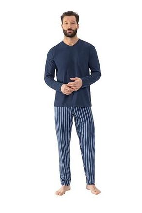 Mey Pyjama long pour homme série droite 2240000, Yacht Blue, L