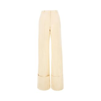 Del Core Wide Hosen - - Trousers - Damen - Beige - XS