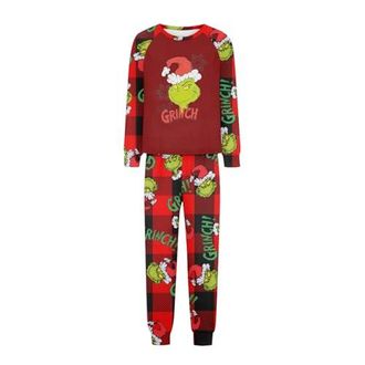 Generic Le Grinch Pyjama Noel Famille De Grinch Coton Assorti Femme The Vetement Deguisement Garcon Homme Adulte Noël Ensembles Pull Ensemble Enfant Costume C