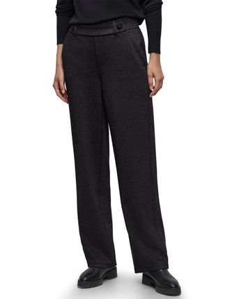 Street One Damen 3817491 Glitzernde Straight Leg Hose, Schwarz, 40W / 32L