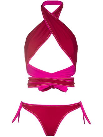Reina Olga bikini Showhorse &agrave; design crois&eacute; - Rouge