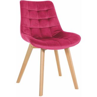 Clp Chaise rouge en velours de ruisseau