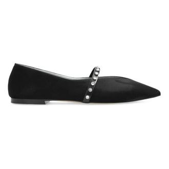 Alexander McQueen Schwarze Leder-Ballerinas mit Juwel - - Shoes - Damen - Schwarzk - 37 EU