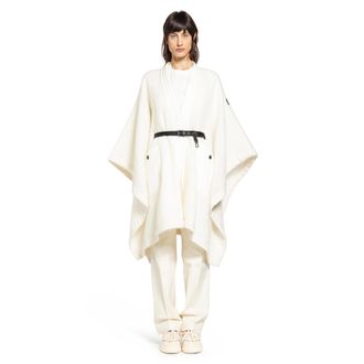 Moncler Mohair Alpaca and Wool Blend Belted Cape