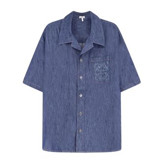 Loewe Anagram Denimhemd - - Shirts - Herren - Blau - XL