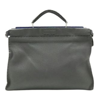 Fendi Pre-owned Selleria Leder Aktentasche - - Pre-owned - Damen - Grau - ONE SIZE