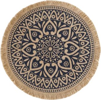 BESPORTBLE Jute Tischset Rund 40cm Dekoratives Platzset aus Jutestoff Wiederverwendbar und Pflegeleicht Stilvoll f&uuml;r Haushalt und Festliche Tischdekoration