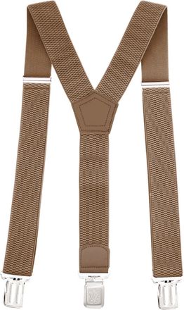 Glamexx24 Hosentr&auml;ger f&uuml;r Herren Einstellbar und Elastisch, Y Form, Breit 4 cm mit 3 Starken Clips Einheitsgr&ouml;&szlig;e Hosentr&auml;ger f&uuml;r M&auml;nner und Damen, Hellbraun