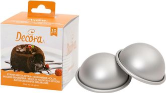 Decora 0062952 10ER-Pack BACKFORM HALBKUGEL AUS ELOXIERTEM Aluminium &Oslash;7XH3,5CM