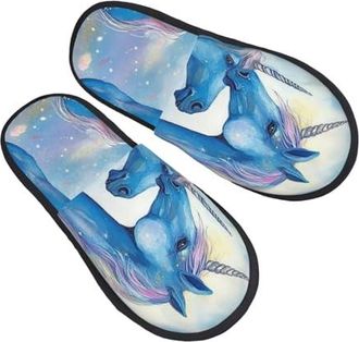 Generic Slippers Amour Animal Bleu Lavables Pantoufles Légers Chaussons Pour Unisex Chambre Hiver M