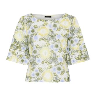 Bruuns Bazaar Femme, Blouses et Chemises, Multicolore, Taille: 44 FR Haut de Blouse Brod&eacute; Floral