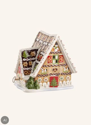 Villeroy & Boch Spieluhr, Lebkuchenhaus Christmas Toys weiss