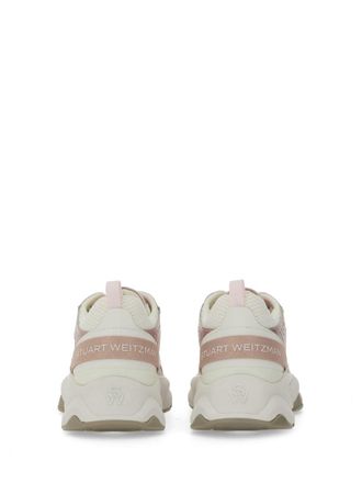 Stuart Weitzman Polyester & Calf Leather Sneaker - Pink