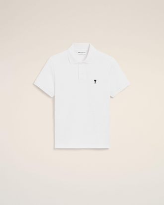 Ami Polo Blanc Manches Courtes Ami De Coeur en Coton Blanc - XXXL - Homme