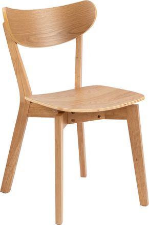 AC Design Furniture Roxanne Esszimmerst&uuml;hle 2er Set, H: 79,5 x B: 45 x T: 55 cm, Eichen Look, Holz, Eiche
