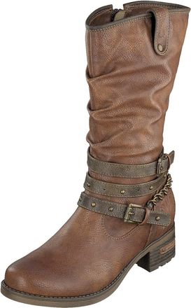 Mustang Jeans Damen Stiefel Halbschaftstiefel 1229-605, Gr&ouml;&szlig;e:37 EU, Farbe:Braun