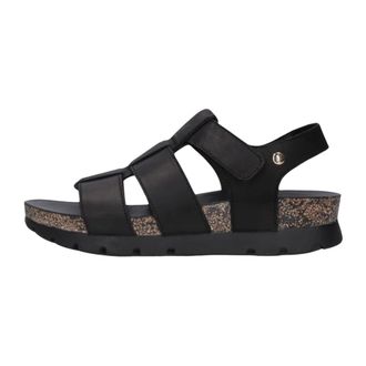 Panama Jack Schwarze Ledersandalen Sammy - - Shoes - Damen - Schwarzk - 38 EU