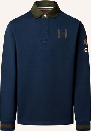 Hackett Poloshirt Heritage Multi Badge blau