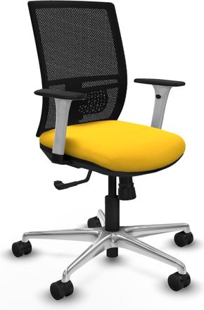 Piqueras y Crespo Yunquera Telearbeitsstuhl mit wei&szlig;en und schwarzen Armlehnen, h&ouml;henverstellbare Lendenwirbelst&uuml;tze, ausgestattet mit 4 Positionen und Schneideschaum, 