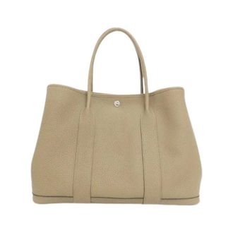 Herm&egrave;s Pre-owned Cuir sacs-ports-paule - Femme - Pre-owned - Beige - Taille: ONE Size