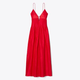 Tory Burch Damen Leinenkleid