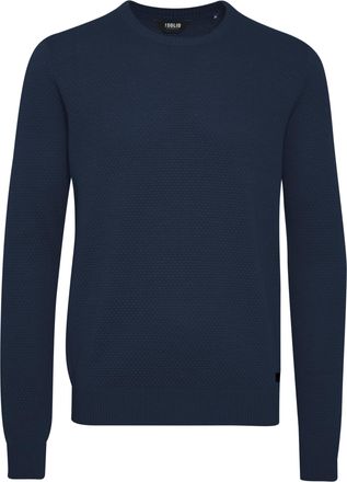 Solid SDKarl O-Neck Herren Strickpullover Feinstrick Pullover mit Rundhals-Ausschnitt Rippbündchen Baumwollmischung Regular fit, Größe:2XL, Farbe:Insignia B