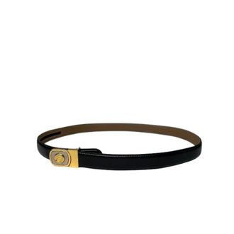Celine Ceinture Vintage en Cuir Pr&eacute;-appartenant - Femme - Pre-owned - Noir - Taille: ONE Size